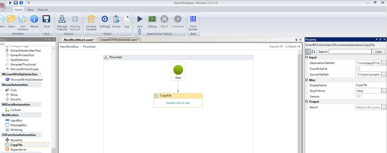 OS Functions Automation- Copy File | Robility Docs